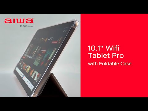 AIWA 10.1" Pro Wifi Tablet with Stylus Pen and Foldable Case - Peach | BIG W