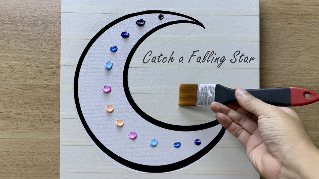 Silhouette Acrylic - Catch a Falling Star Painting