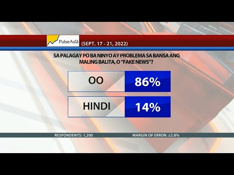 9 sa 10 Pilipino ang naniniwalang problema sa bansa ang fake news, base sa pinakahuling survey ...