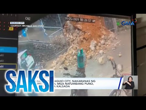 Ilang lugar sa Baguio City, nakaranas ng pagguho ng lupa; mga natumbang ...