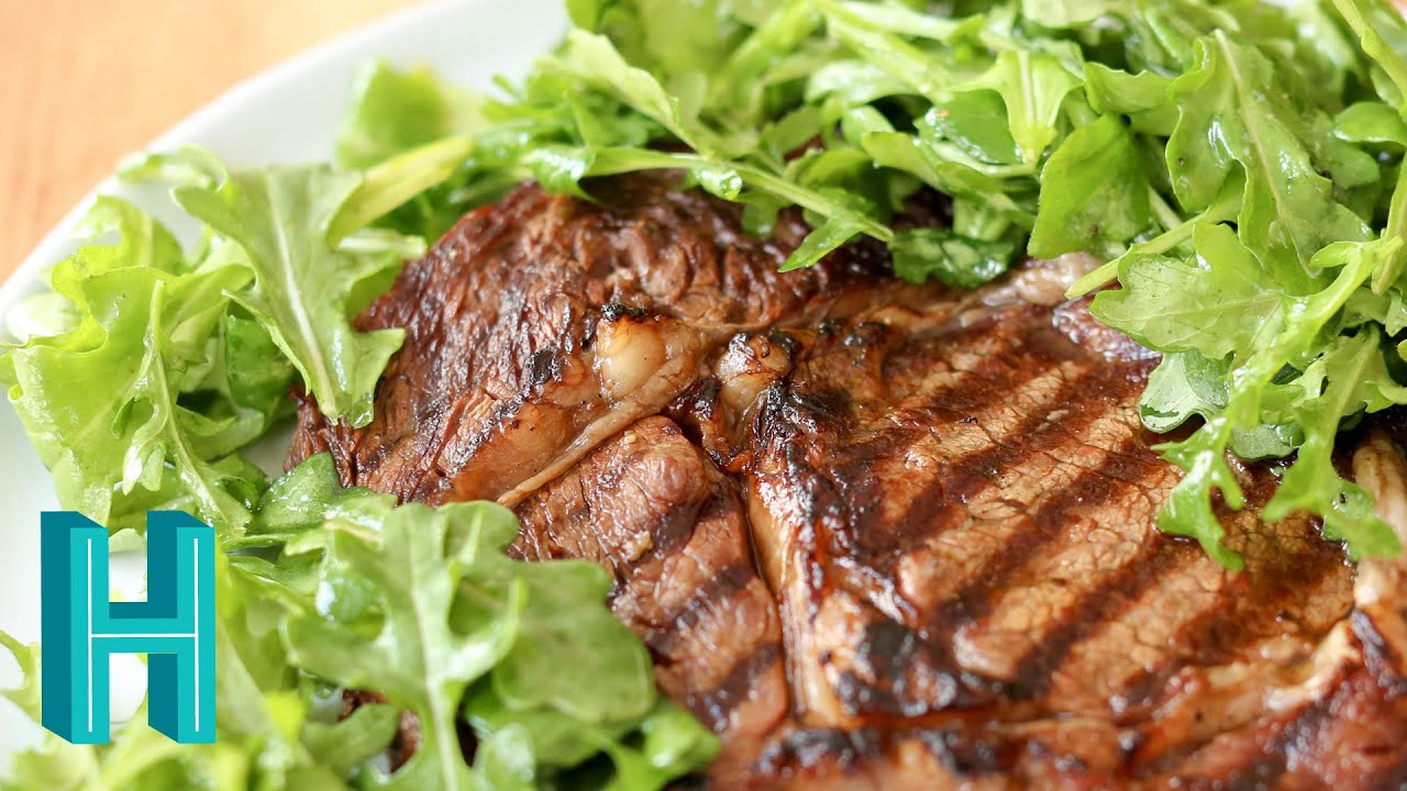 How to Make Marinated, Grilled Steak & Salad - Hilah Cooking