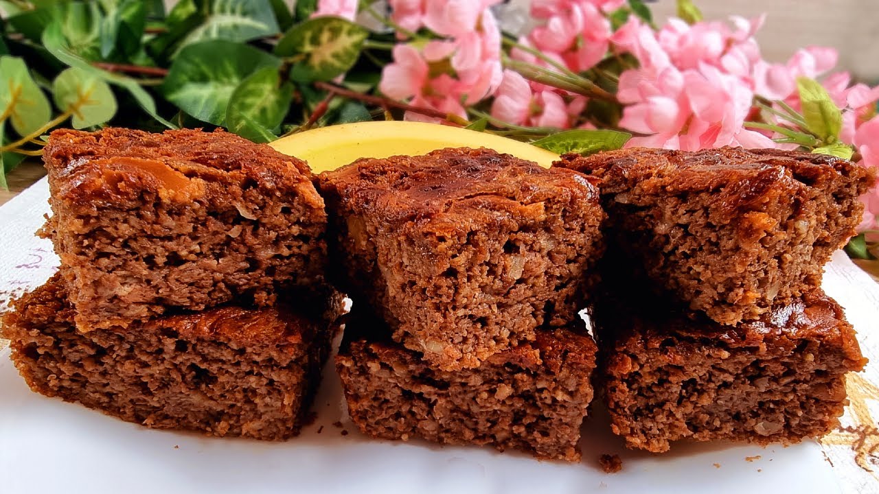 Few people make this dessert like this! Banana Brownies Recipe with ...