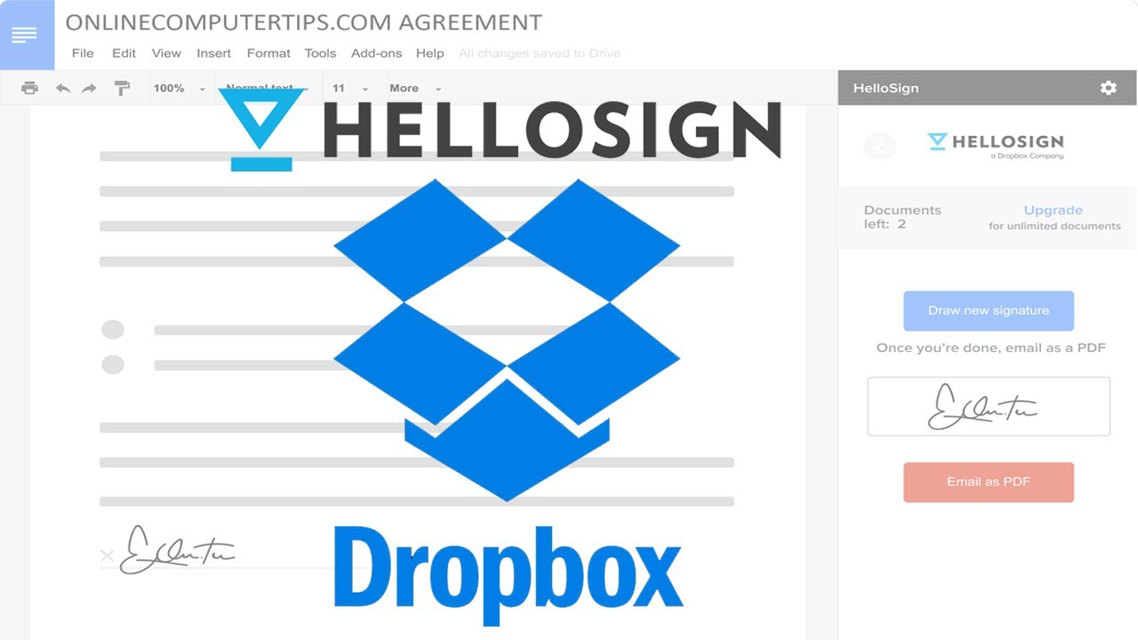 How to Use the Dropbox HelloSign eSignatures Feature to Send Documents for Signatures ...