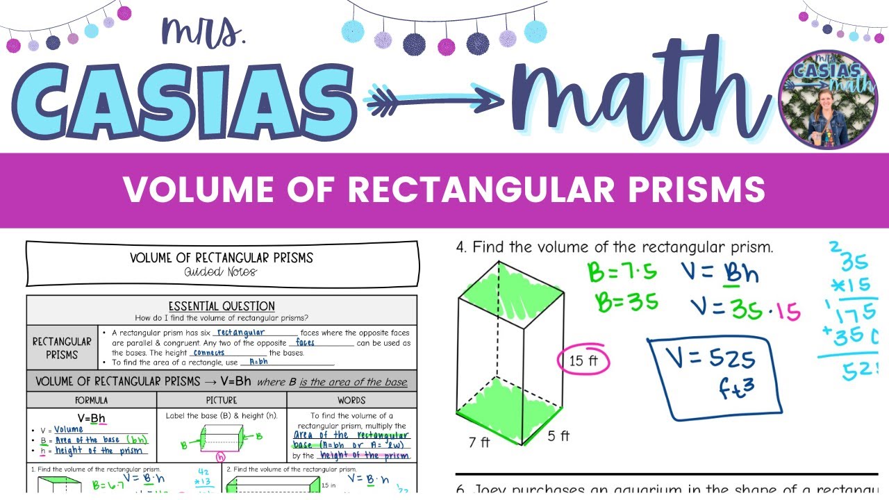 Understanding the Volume of Rectangular Prisms 6th - 10th Grade Quiz ...