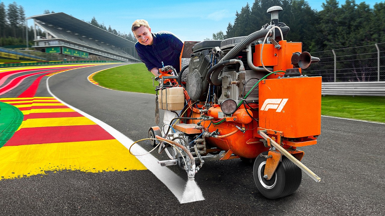 Video: behind-the-scenes footage of how Formula 1 tracks are painted