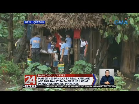Mahigit 400 pamilya sa Real kabilang ang mga nakatira sa gilid ng ilog, paanan ng bundok ...
