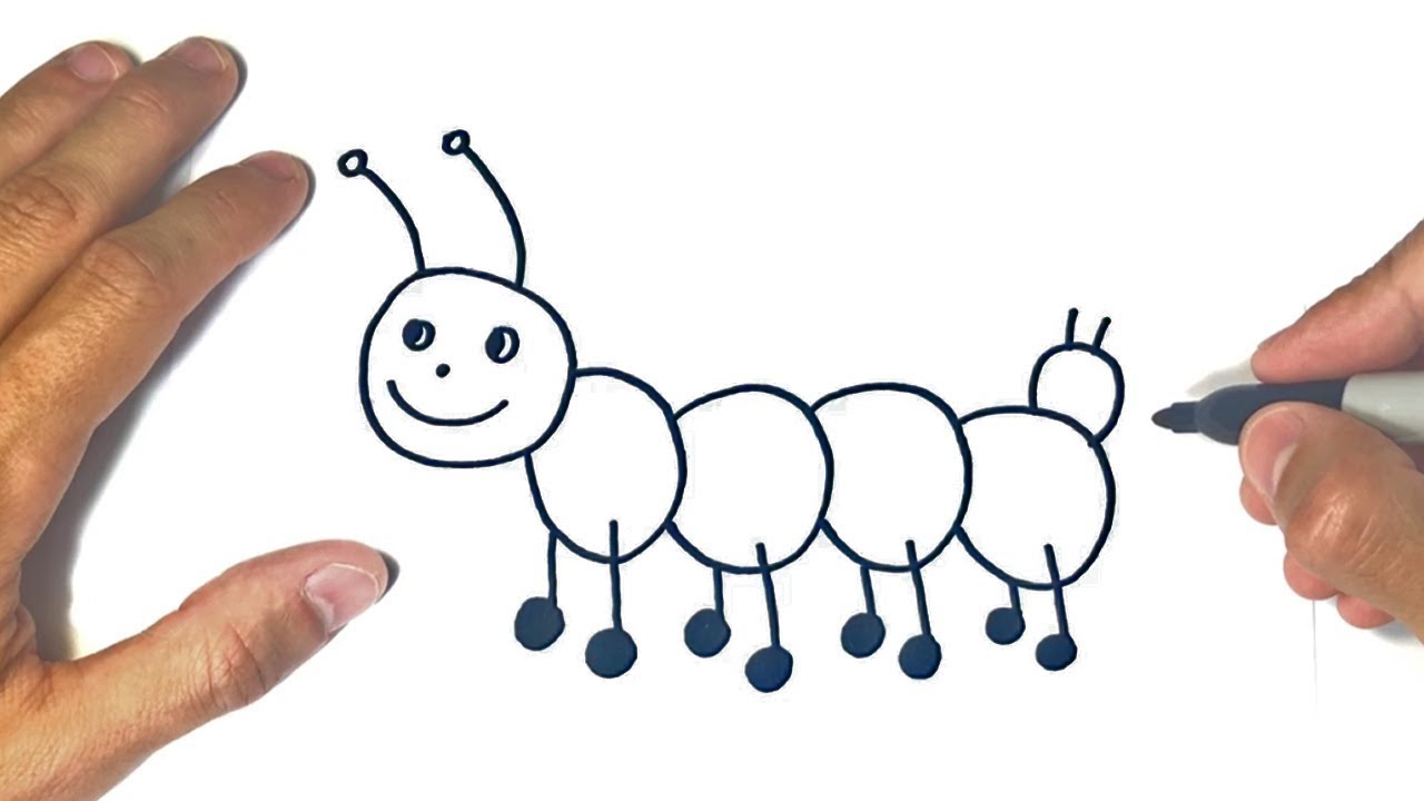#1 How to draw a Worm for kids Worm Easy Draw Tutorial