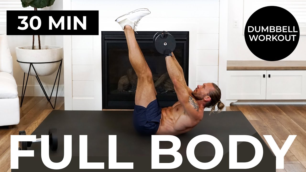 30 Minute FULL BODY Dumbbell Workout with Cool Down No Repeat Strength ...