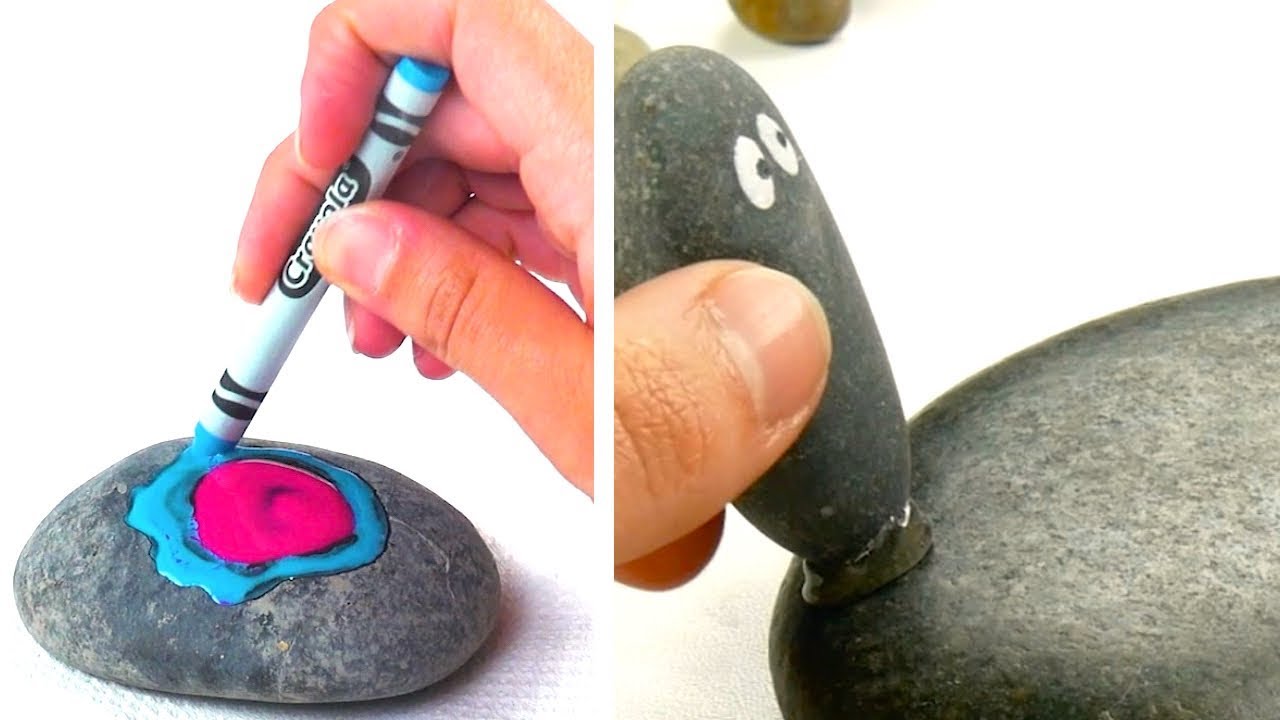 13 ROCKIN' ROCK PROJECTS - STONE PAINTING - CRAFTING WITH CEMENT - Cleverly