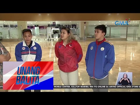 PHL weightlifters Vanessa Sarno, John Ceniza, at Elreen Ando, balik ...