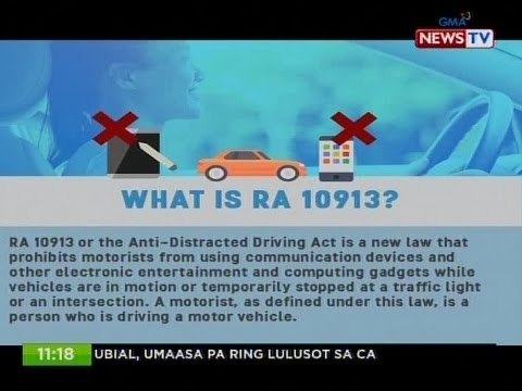 Quick Facts: What is RA 10913 or the Anti-Distracted Driving Act ...