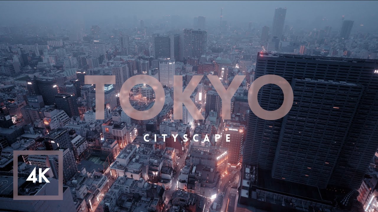 Tokyo Cityscape, Open Window Shinjuku City Soundscape, 4K
