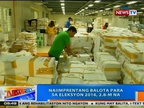Naimprentang balota para sa Eleksyon 2016, 2.8-M na | Videos | GMA News ...