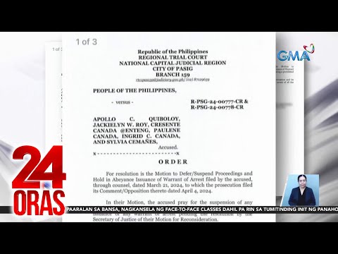 Pasig RTC, nag-isyu ng arrest warrant laban kay Apollo Quiboloy para sa qualified human ...