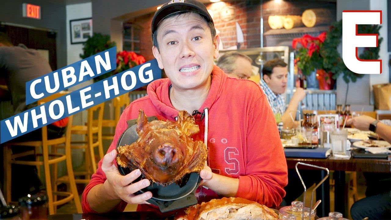 Cuban Whole-Roasted Pig with the Crispiest Skin in Miami Dining on a Dime