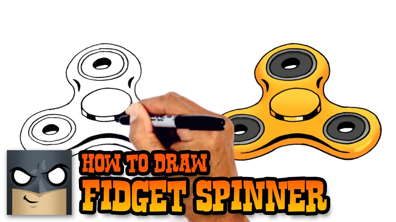 How to Draw Fidget Spinner - Drawing Tutorial