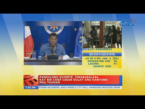 Pangulong Duterte, pinababalasa kay BIR Chief Cesar Dulay ang kanyang ...