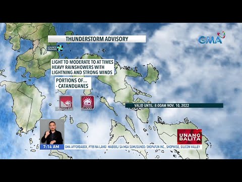 Weather update as of 7:14 AM (November 10, 2022) | Videos | GMA News Online
