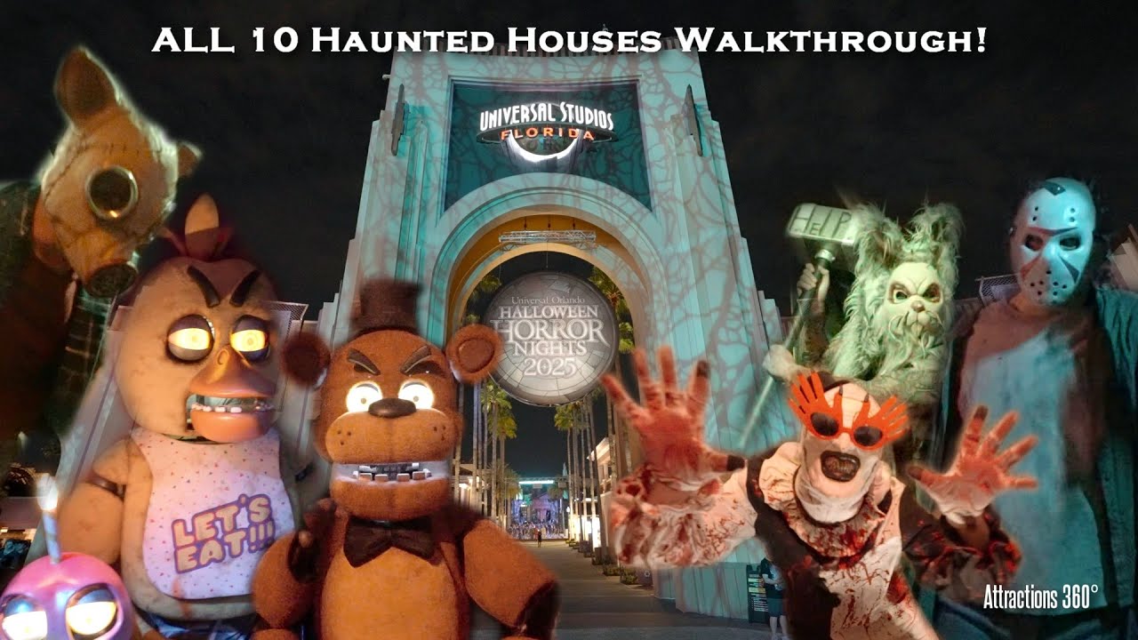 ULTIMATE Walkthrough: ALL 10 Haunted Houses at Halloween Horror Nights ...