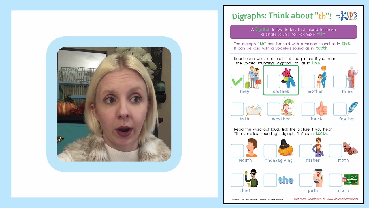 Learning Video: Digraph "th" - Kids Academy