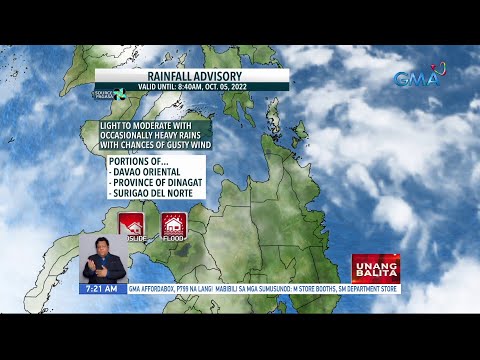 Weather update as of 7:21 AM (October 05, 2022) | Videos | GMA News Online