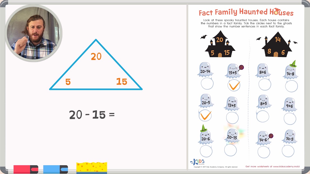 Learning Video: Fact Familiy Haunted Houses - Kids Academy