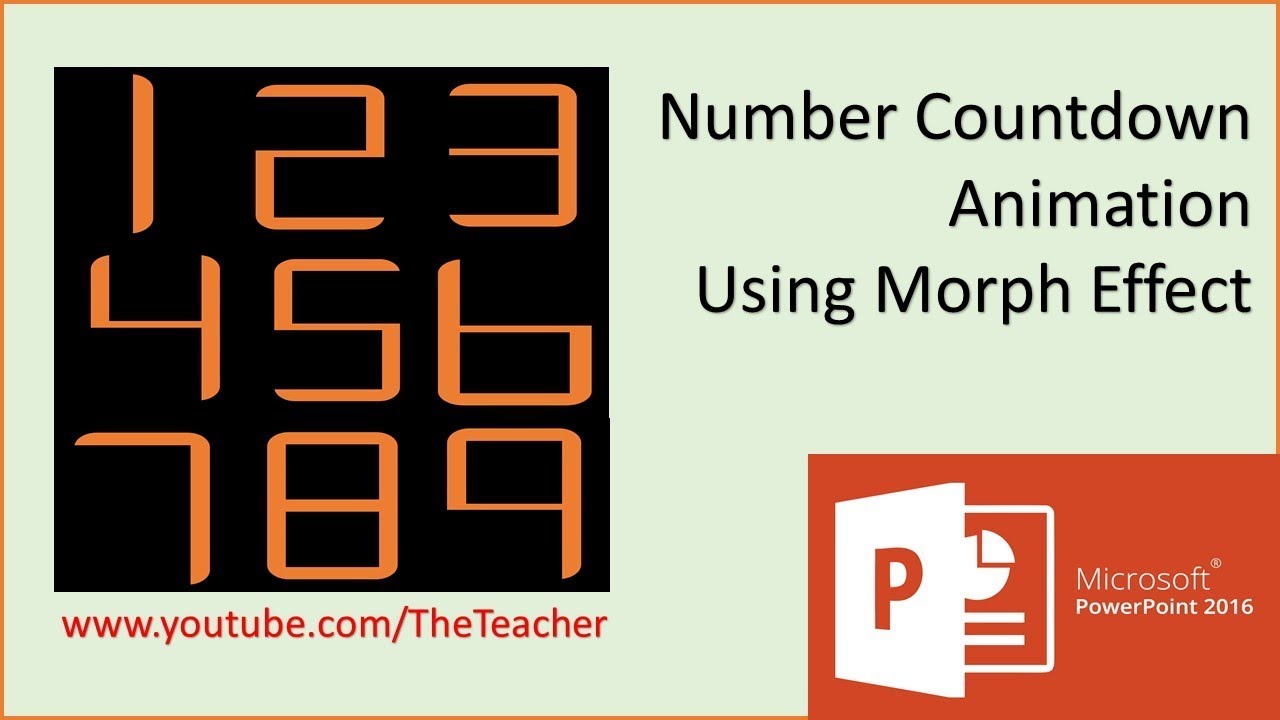 Number Countdown Animation in PowerPoint Tutorial using Morph ...