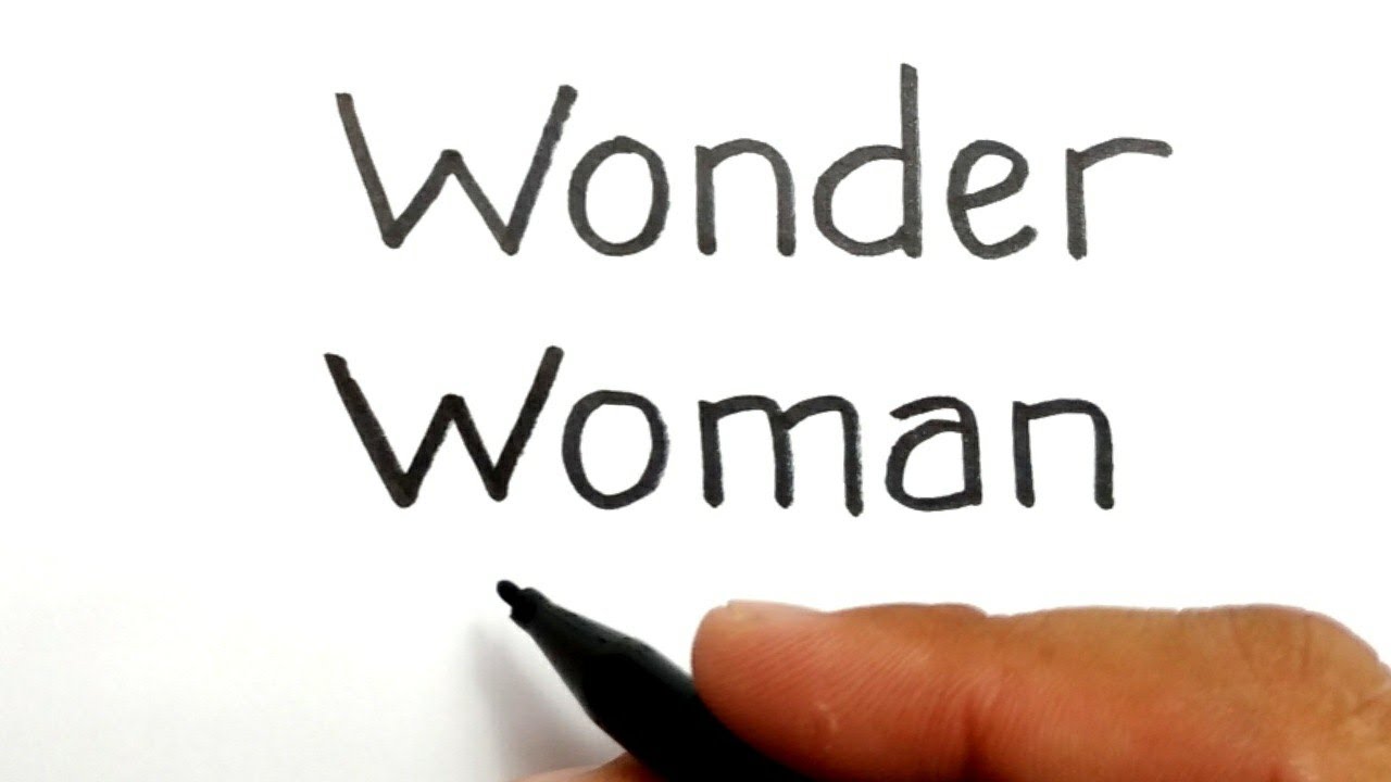 How to turn words WONDER WOMAN into gal gadot wonder woman dc comic ...