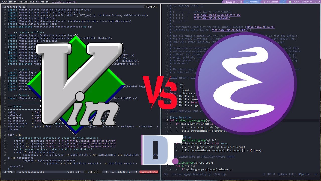 Vim Versus Emacs. Which Is Better? DistroTube