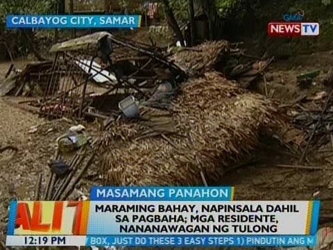 Maraming bahay sa Calbayog City, Samar, napinsala dahil sa pagbaha ...