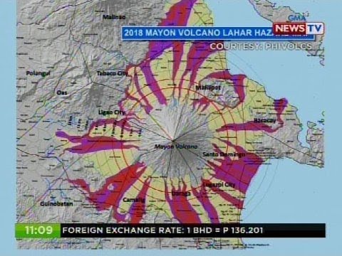 PHIVOLCS, naglabas ng hazard map bilang babala sa peligro ng lahar sa ...