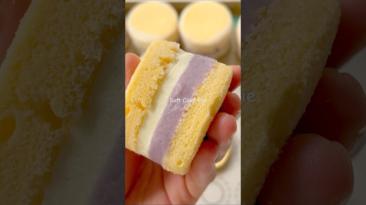 Soft cake pie: taro paste and whipped cream filling - U-Taste