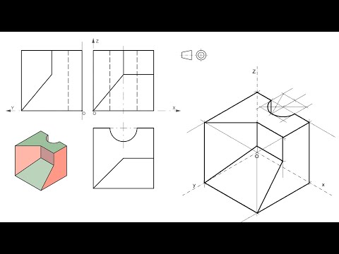 Perspectiva isométrica de pieza definida por sus vistas (EBAU Castilla ...