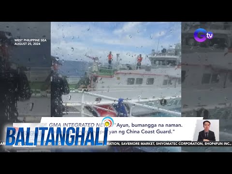 BRP Datu Sanday ng BFAR, binomba ng tubig at binangga ng mga barko ng ...