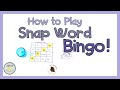 Snap Word Bingo Gameplay and Strategies 1st - 2nd Grade Video ...