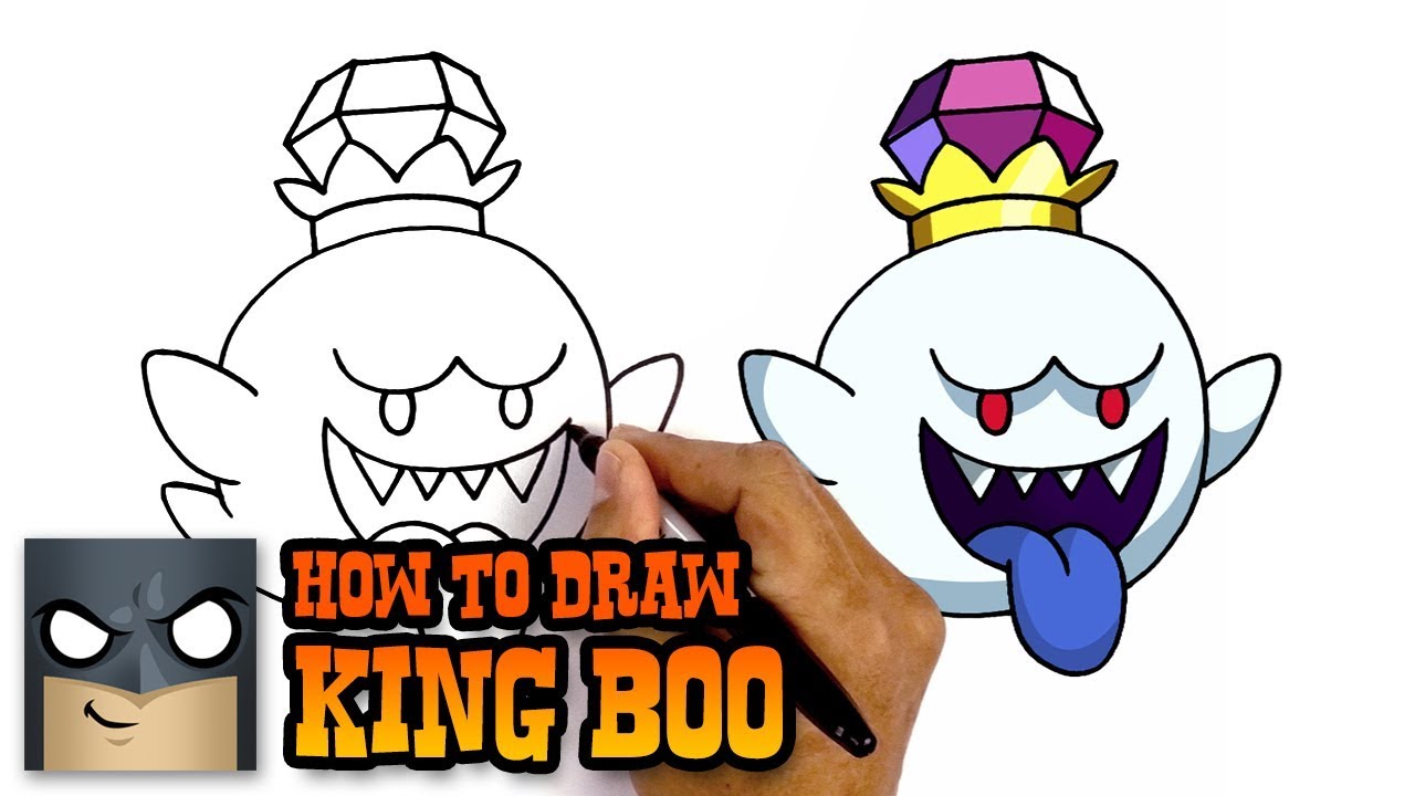 How to Draw King Boo - Luigi\'s Mansion - Awesome Step-by-Step Tutorial