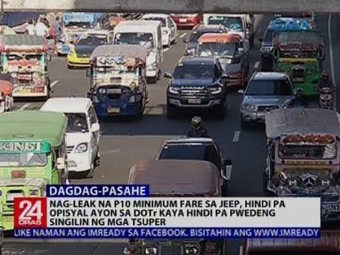 Minimum fare sa jeep, magiging P10 na base sa nag-leak na dokumento ng ...