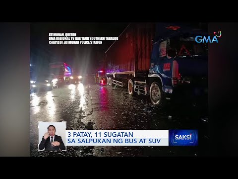 3 patay, 11 sugatan sa salpukan ng bus at SUV sa Atimonan, Quezon ...