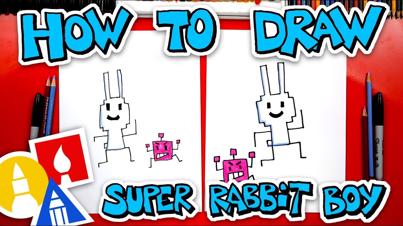 How To Draw Super Rabbit Boy From Press Start #69