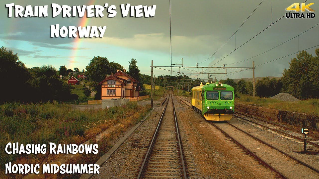 CAB VIEW: Afternoon Express from l to Oslo Chasing Rainbows - RailCowGirl