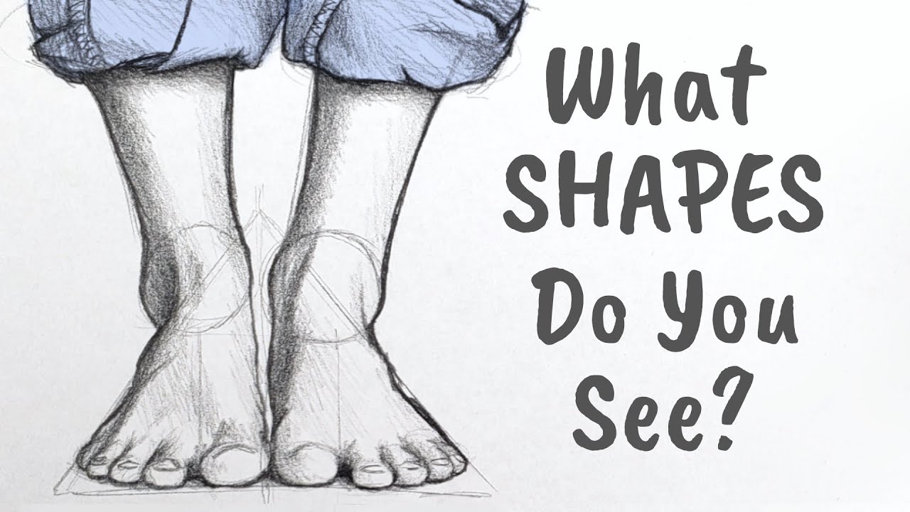How to Draw HANDS & FEET Using SIMPLE SHAPES - RapidFireArt