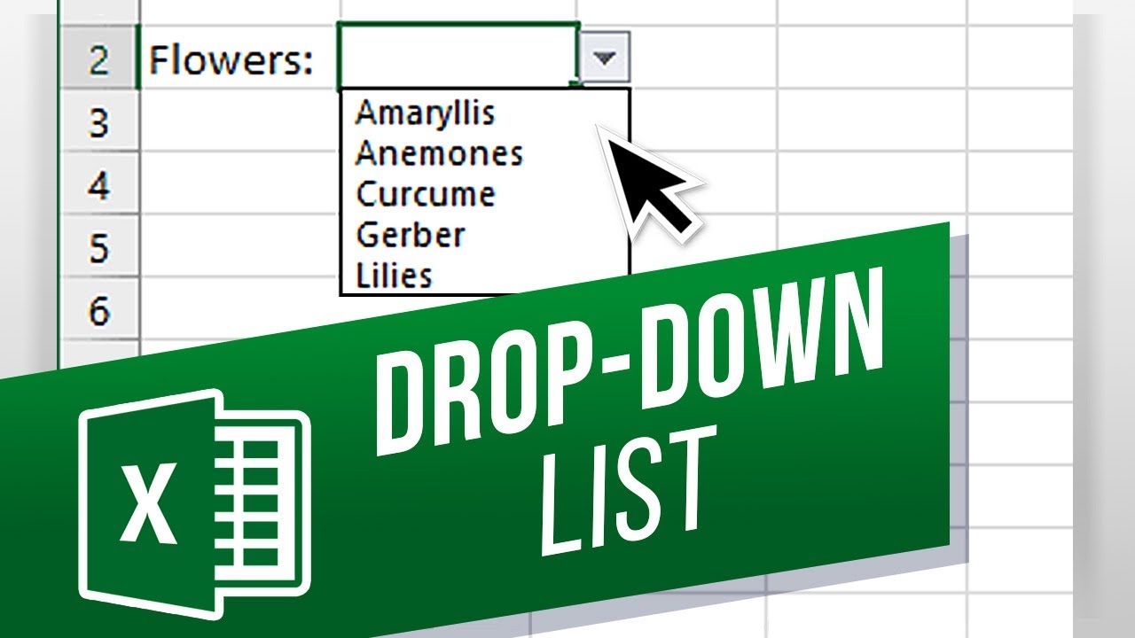 How To Create Drop Down Lists Using Data Validation In Excel 5406