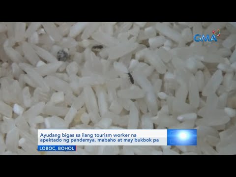 Ayudang bigas sa ilang tourism worker na apektado ng pandemya, mabaho ...