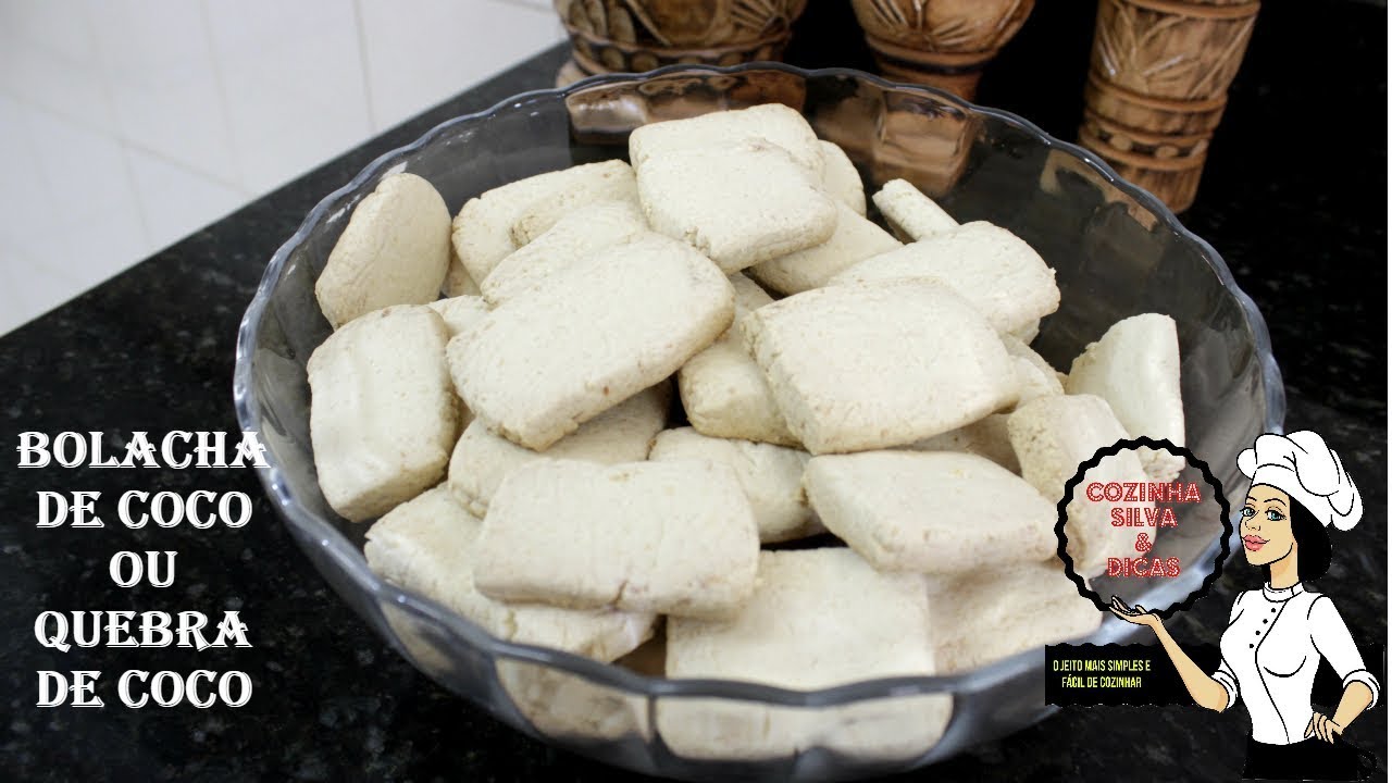 Como Fazer Bolacha de Coco ou Quebra de Coco, Simples, Fácil e Deliciosa