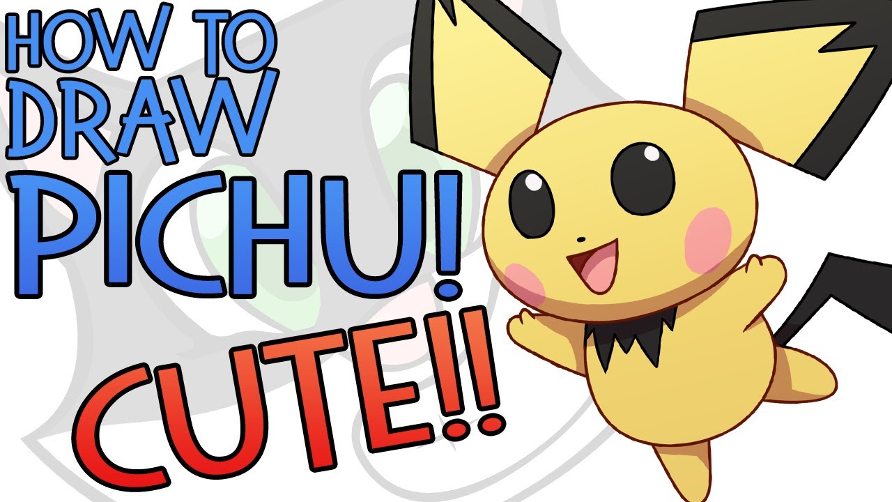 How To Draw Pichu (CUTE and EASY) - Draw Cartoons