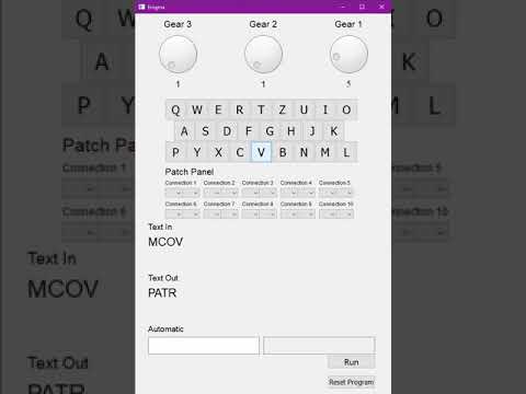 GitHub - PatrickGarlow/Enigma-GUI: This is an encryption device with a ...