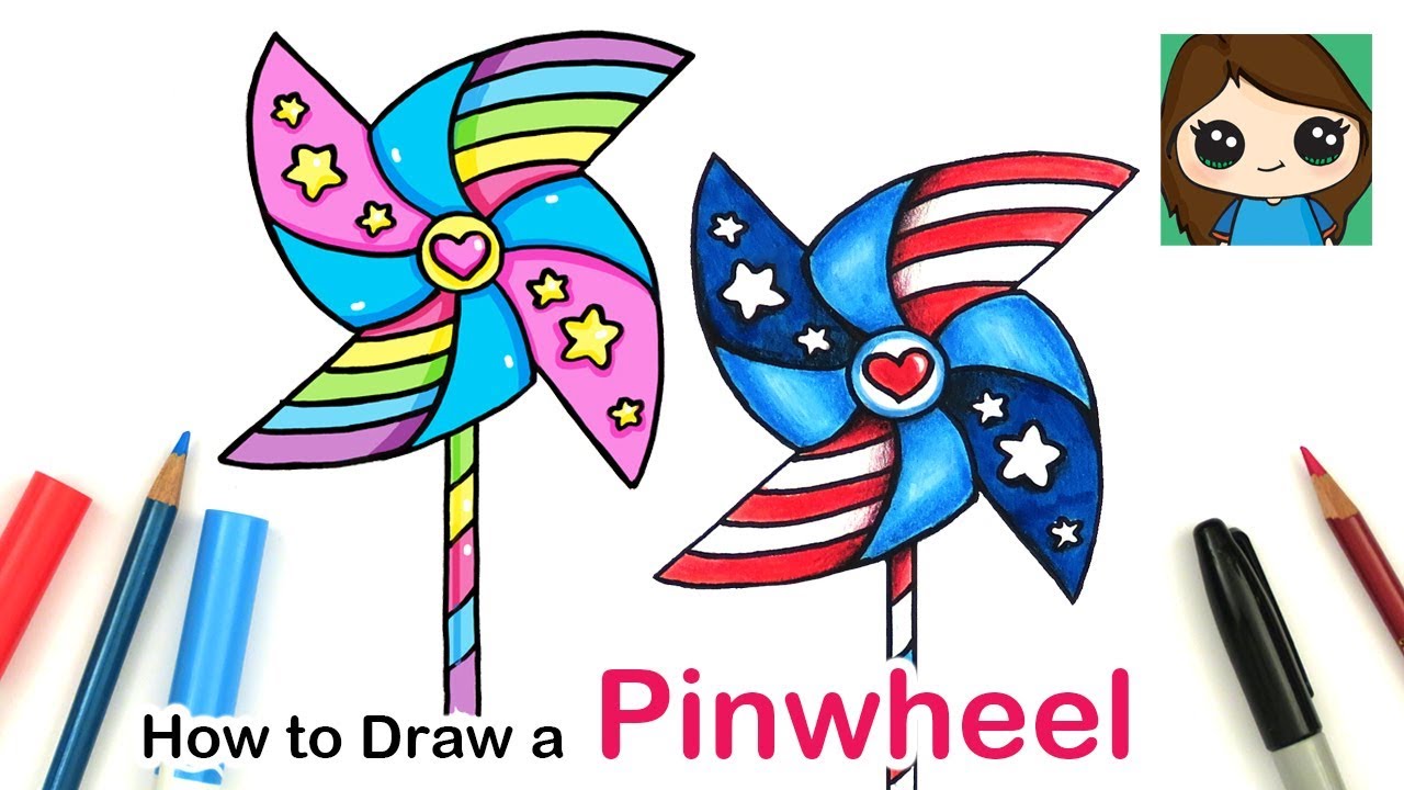 How to Draw a Pinwheel Easy