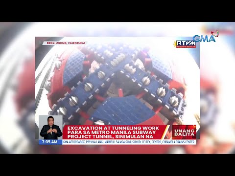 Excavation at tunneling work para sa Metro Manila Subway Project Tunnel ...