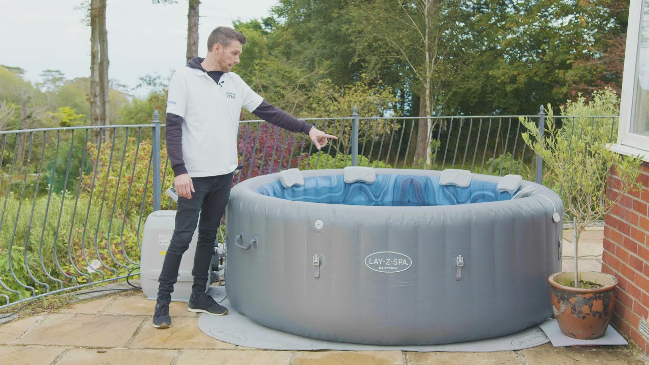 Santorini HydroJet Hot Tub | SaluSpa Canada | Bestway Spa