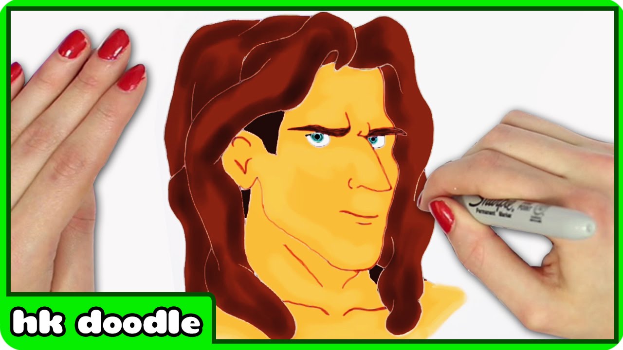 How To Draw Tarzan from Disney's Tarzan - Easy Step by Step Drawing ...